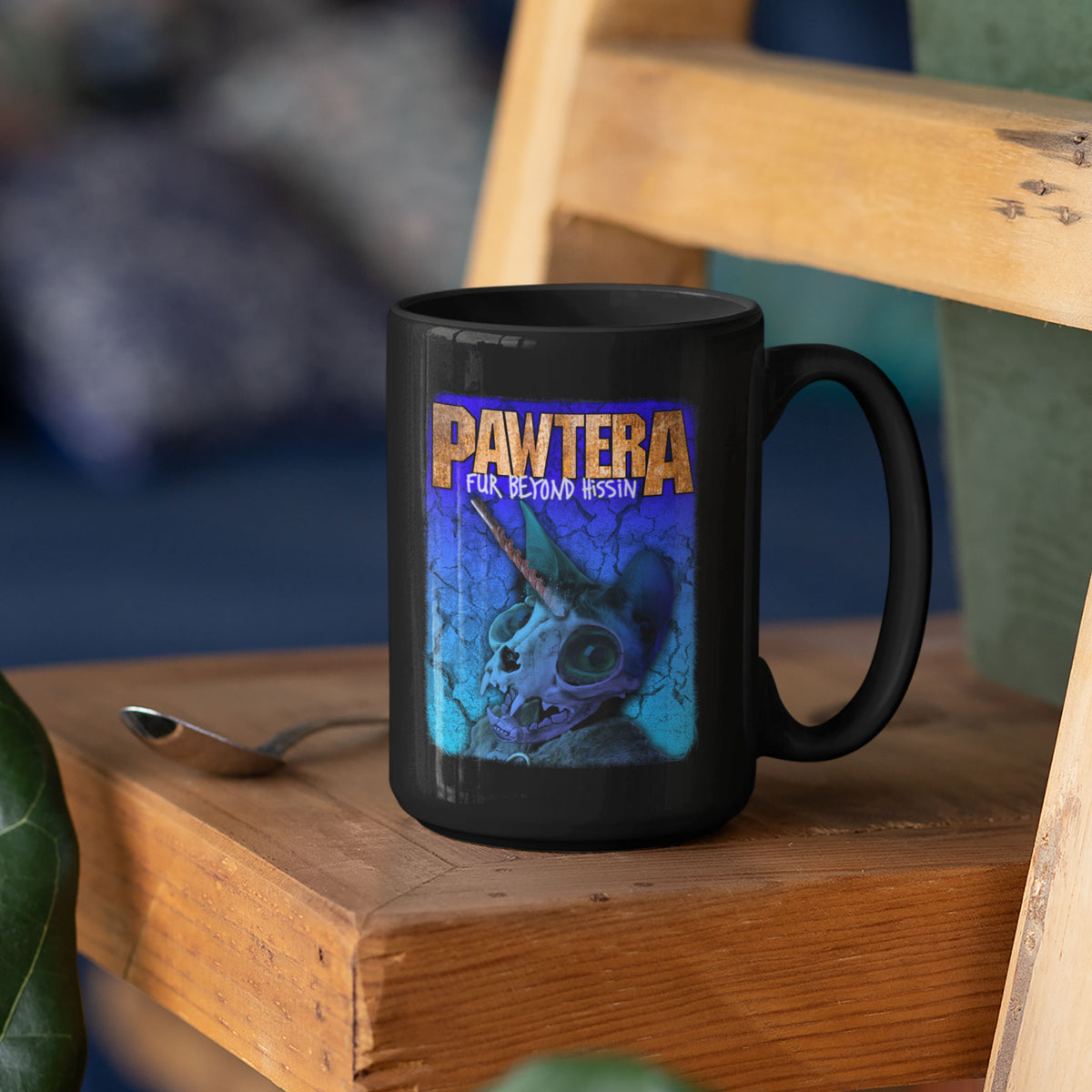 Pawtera- 15 oz Mug | Rock and Roll Cat